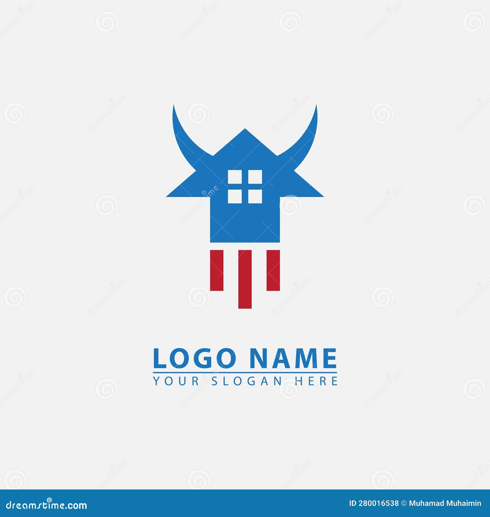 Modern Devil House Logo Icon Stock Vector - Illustration of fantasy ...