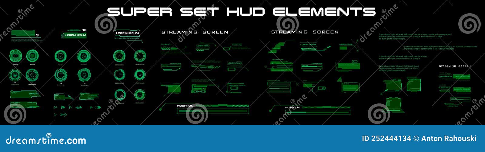 Modern Dialog HUD Interface Elements Super Set. Digital Dialing for ...