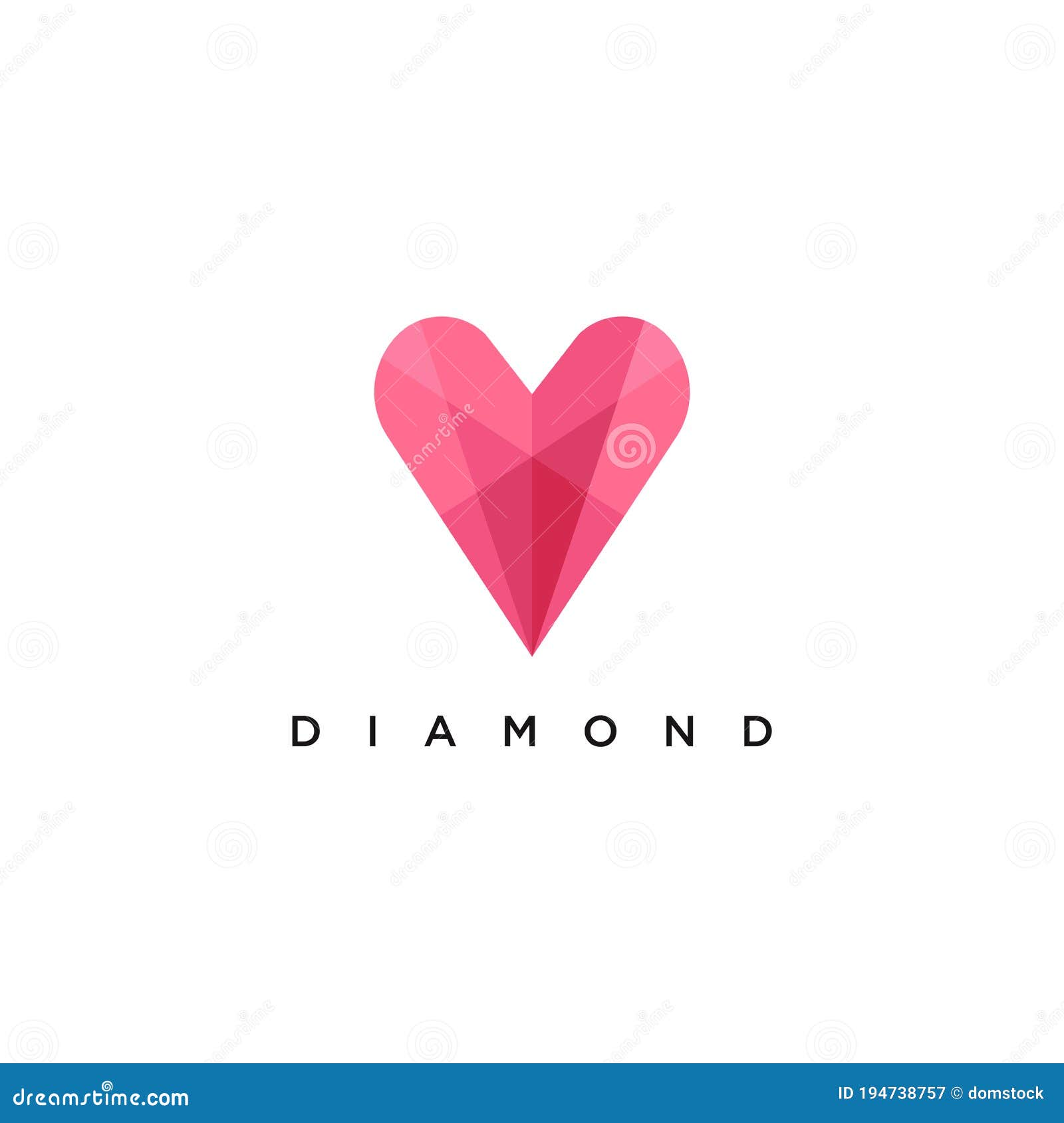 Modern Diamond Heart Love Logo Icon Vector Template Stock Vector ...