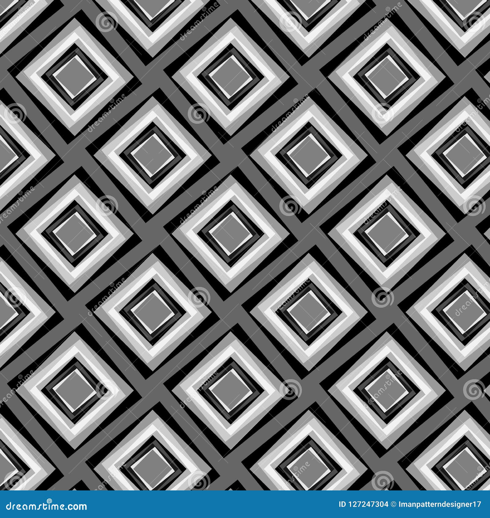 Modern Diamonds Repeating Pattern in Grey Scale Stock Vector ...