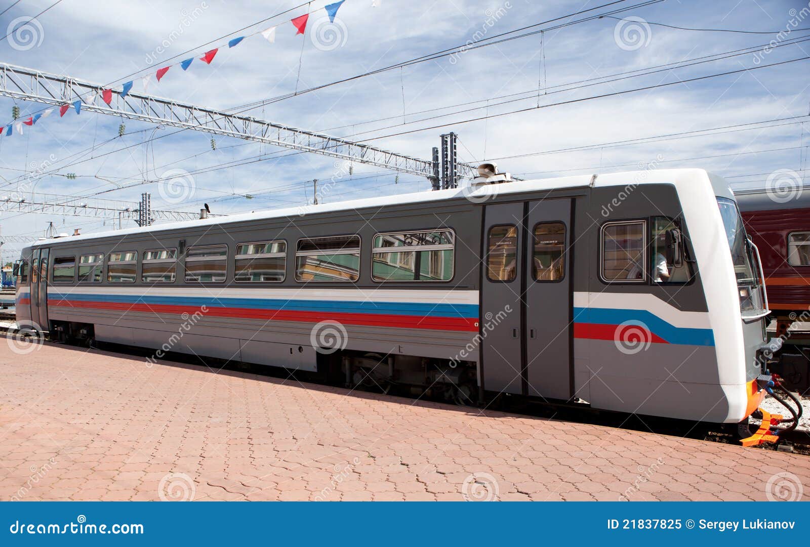 Modern diesel locomotive stock image. Image of diesel - 21837825
