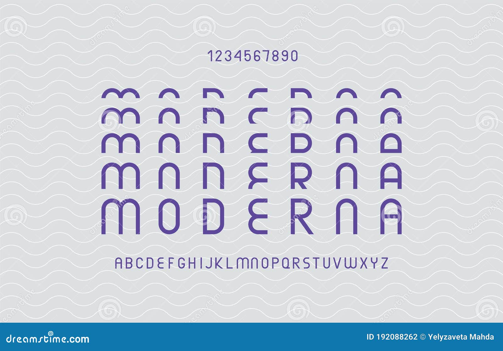 Modern Digital Alphabet Font. Abstract Typography Typeface Regular ...