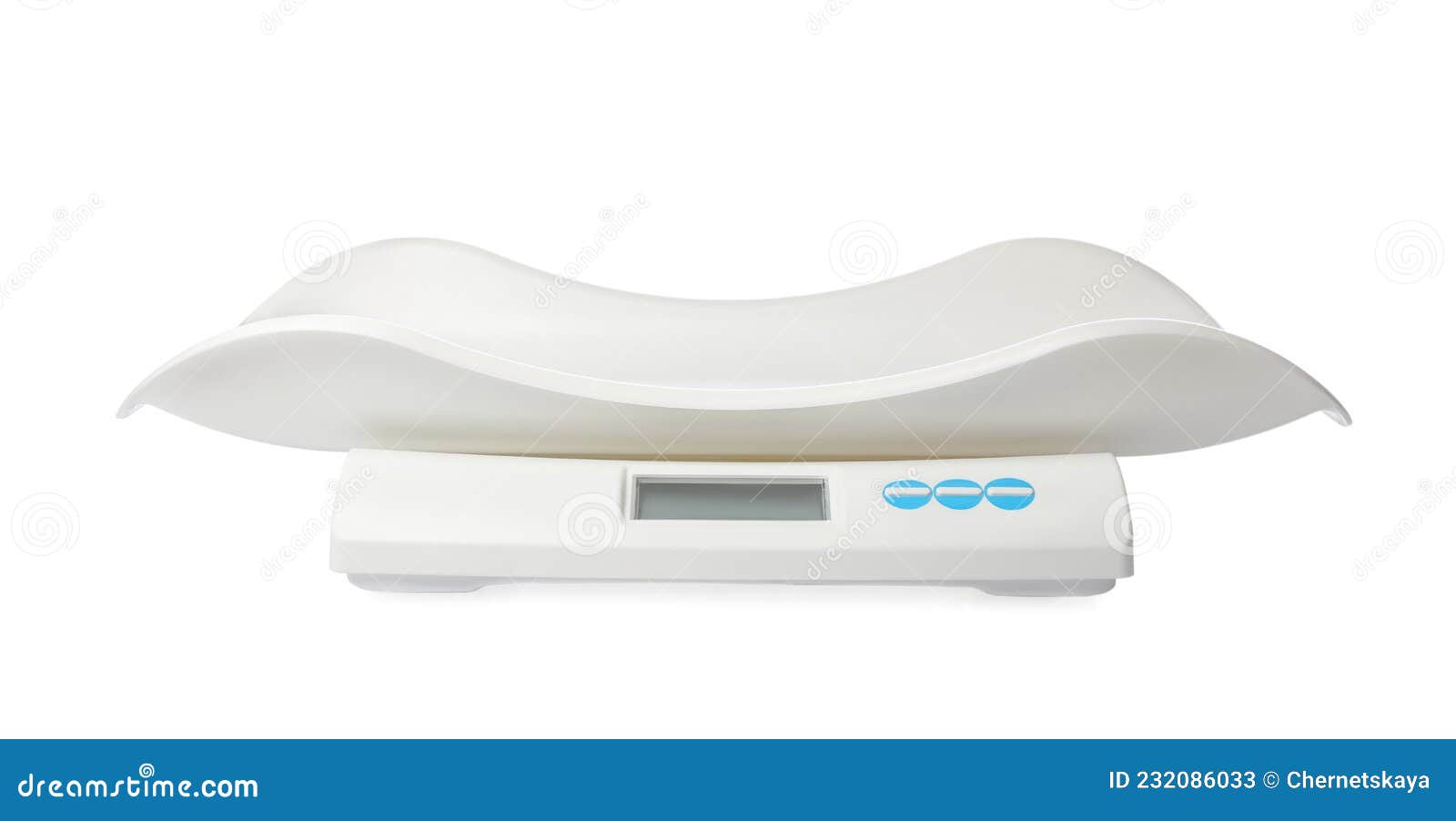 Modern Digital Baby Scales Isolated on White Stock Image - Image of ...