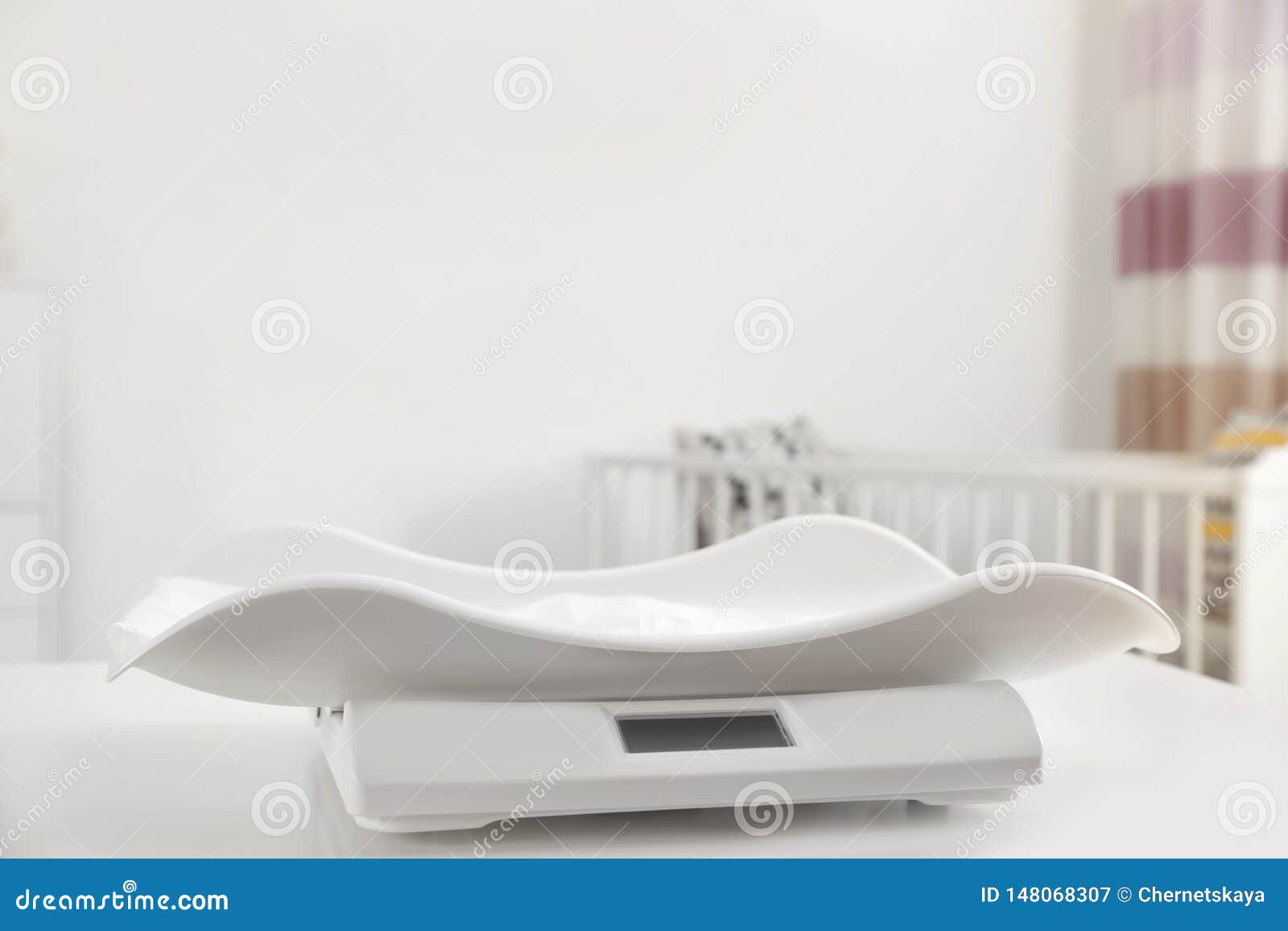 Modern Digital Baby Scales on Table in Room Stock Image - Image of ...