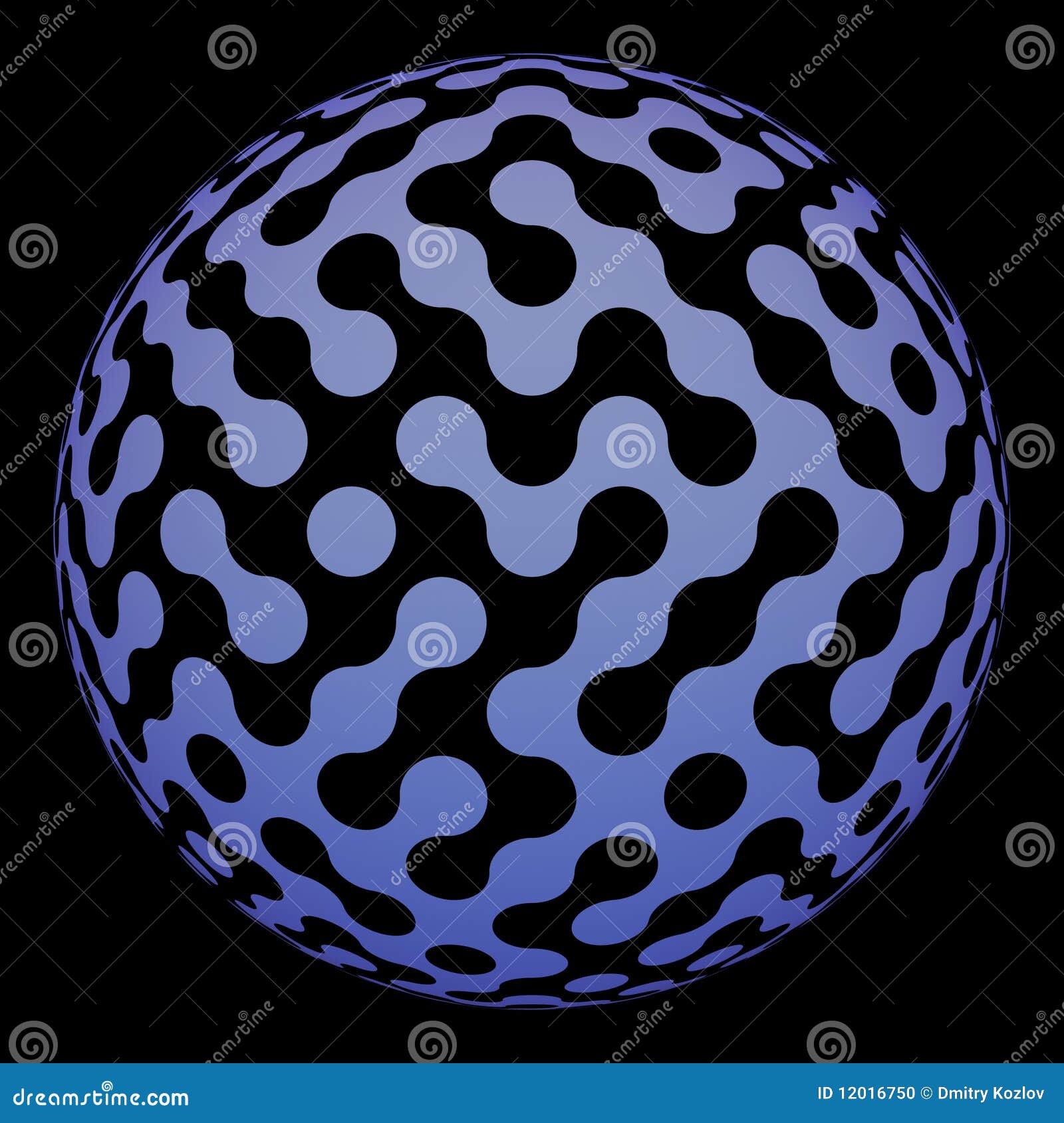 Modern Digital Ball with Labyrinth Surface Stock Illustration ...