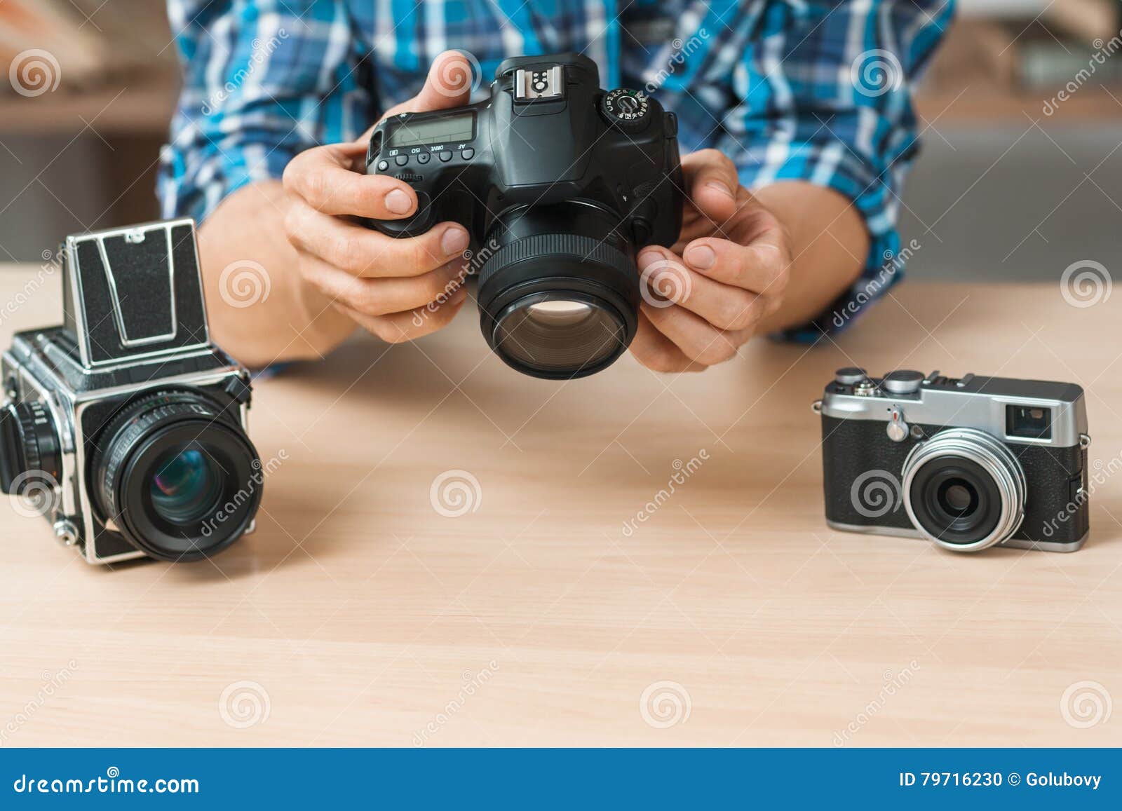 Modern Digital Camera Presentation Close-up Stock Photo - Image of ...