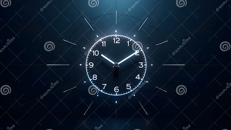 Modern Digital Clock Interface with a Sharp and Bold Aesthetic Stock ...