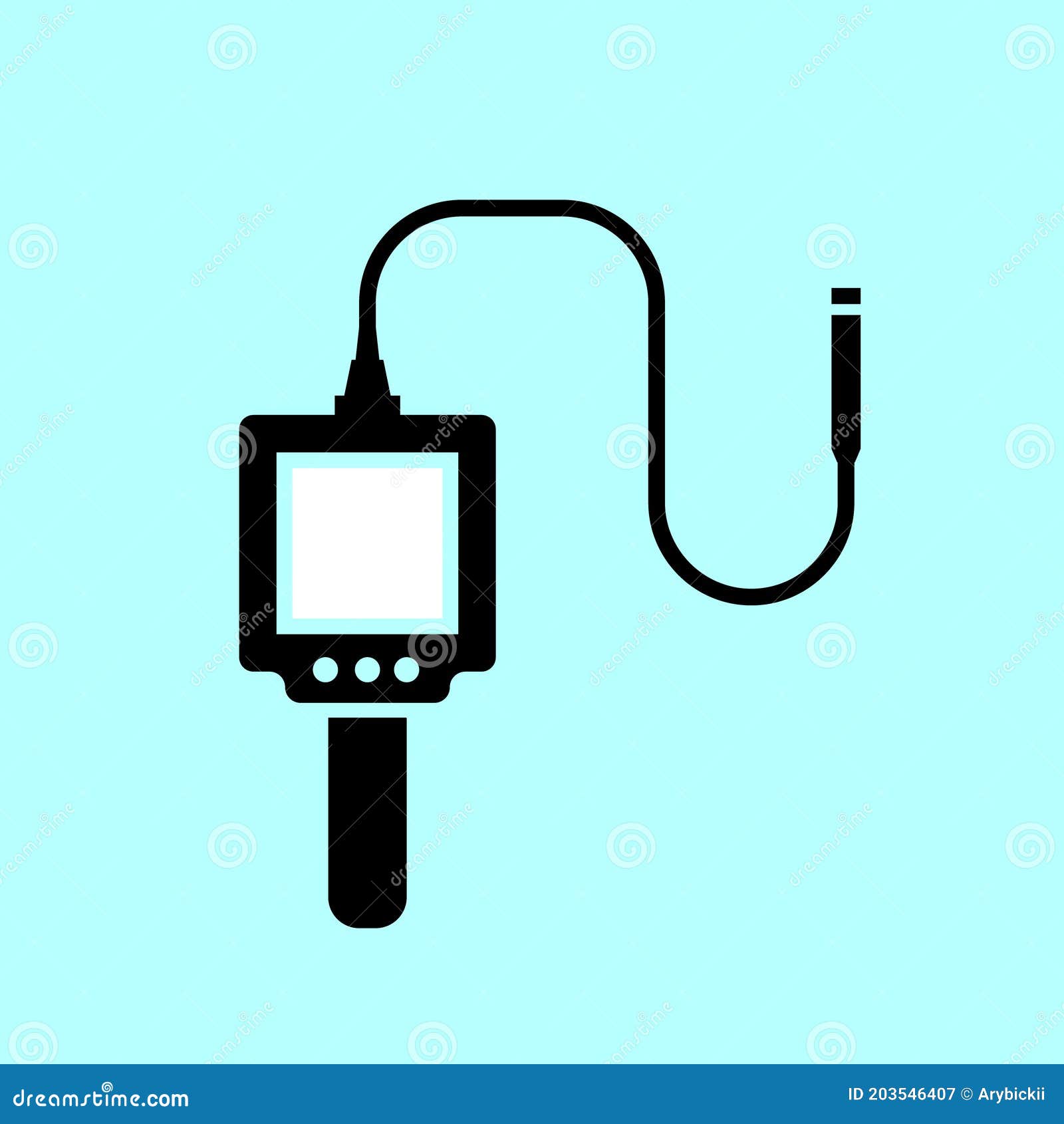 Modern Digital Compact Endoscope Stock Vector - Illustration of compact ...
