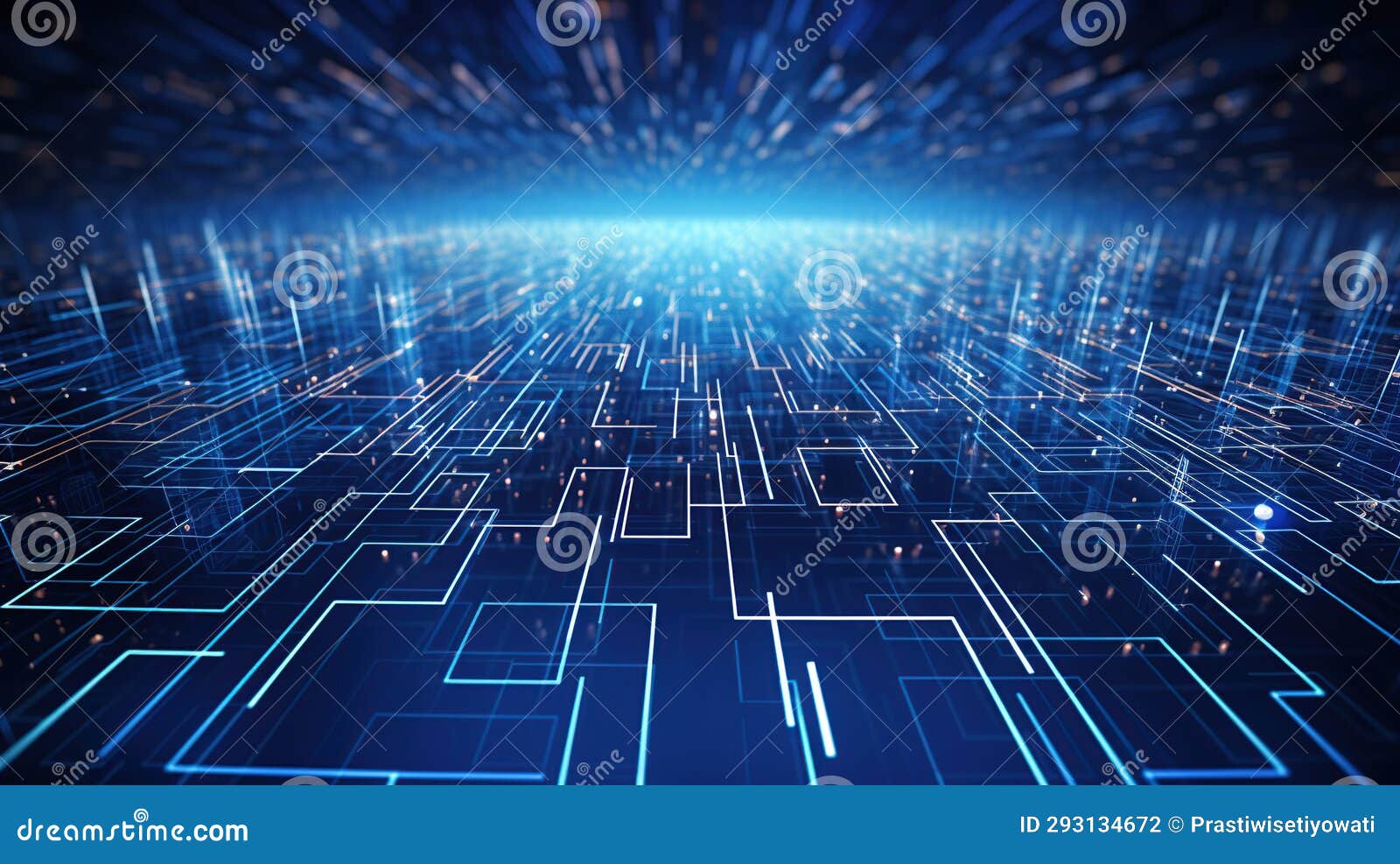 Modern Digital Computer Circuit Technology Data. AI Generated Stock ...