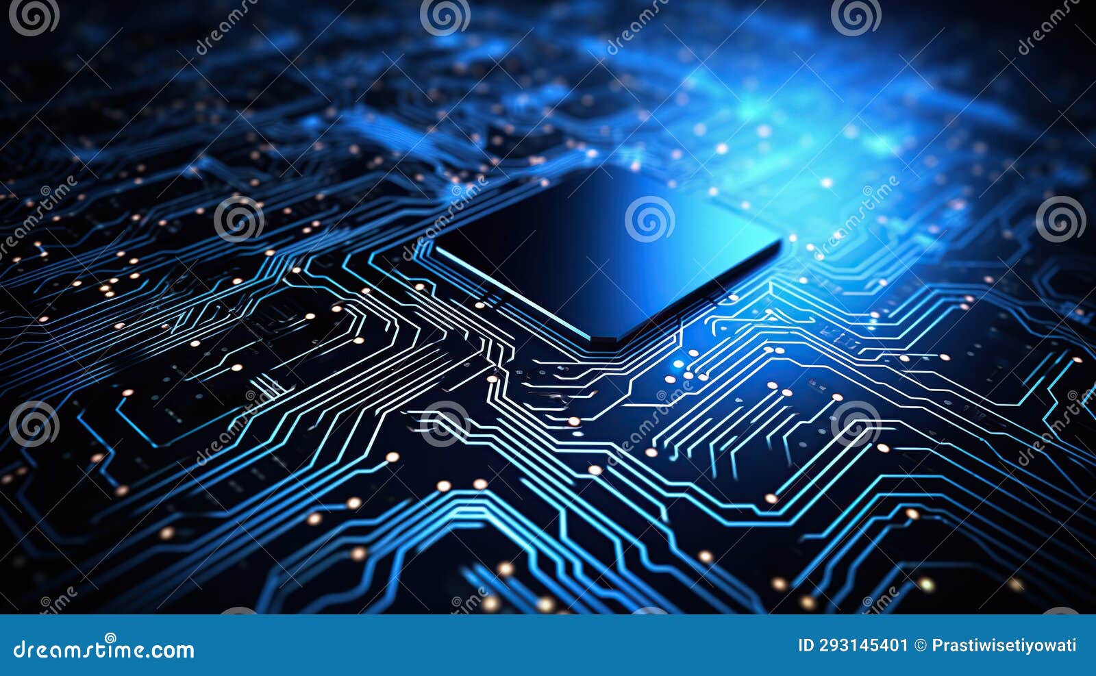 Modern Digital Computer Circuit Technology Data. AI Generated Stock ...