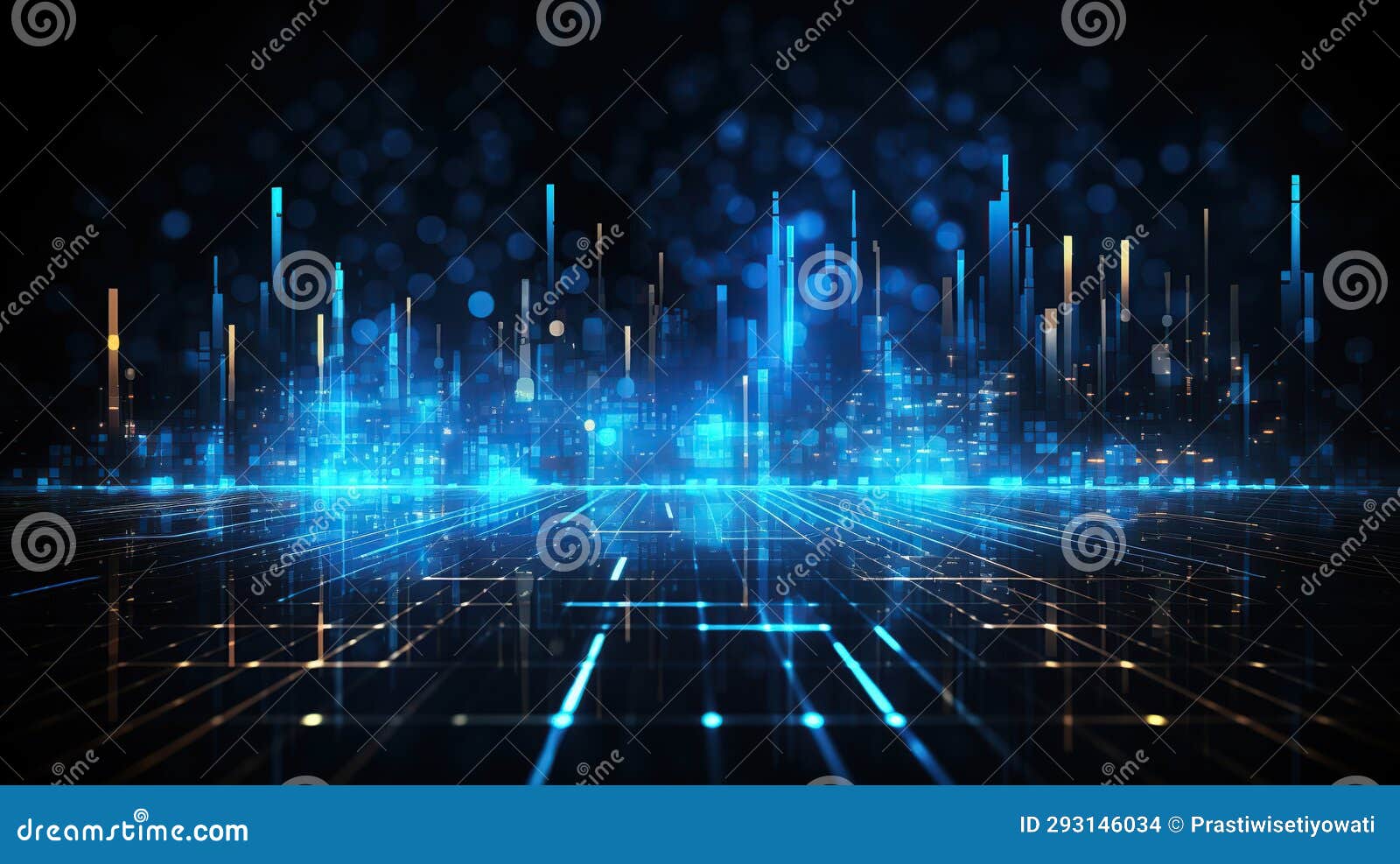 Modern Digital Computer Circuit Technology Data. AI Generated Stock ...