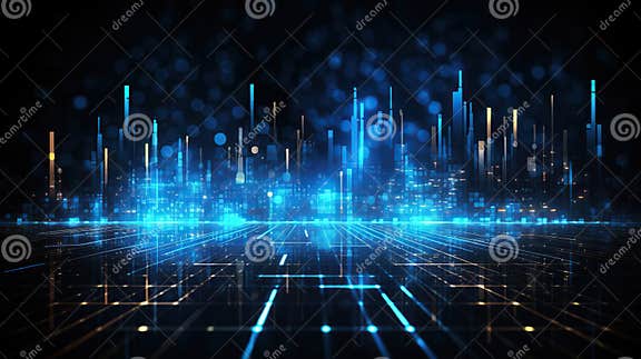 Modern Digital Computer Circuit Technology Data. AI Generated Stock ...