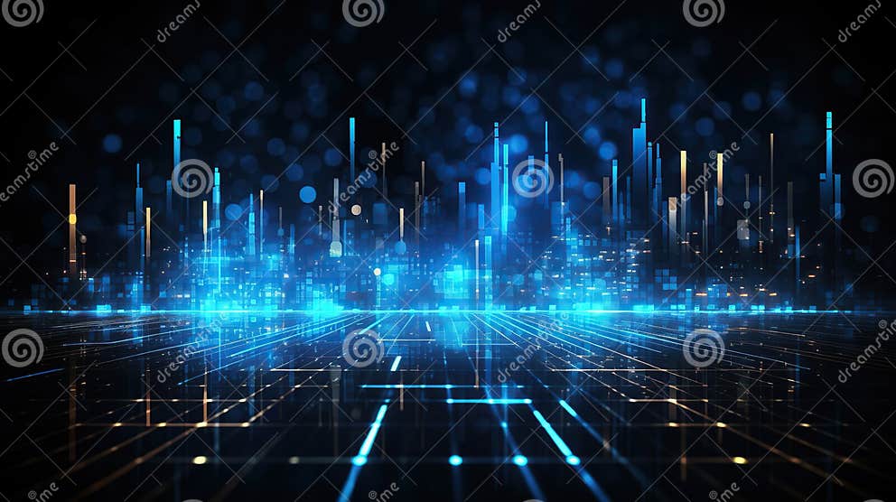 Modern Digital Computer Circuit Technology Data. AI Generated Stock ...