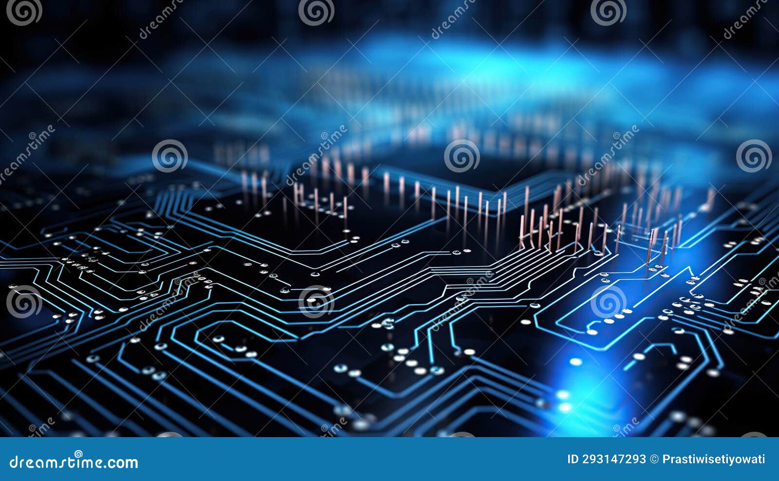 Modern Digital Computer Circuit Technology Data. AI Generated Stock ...