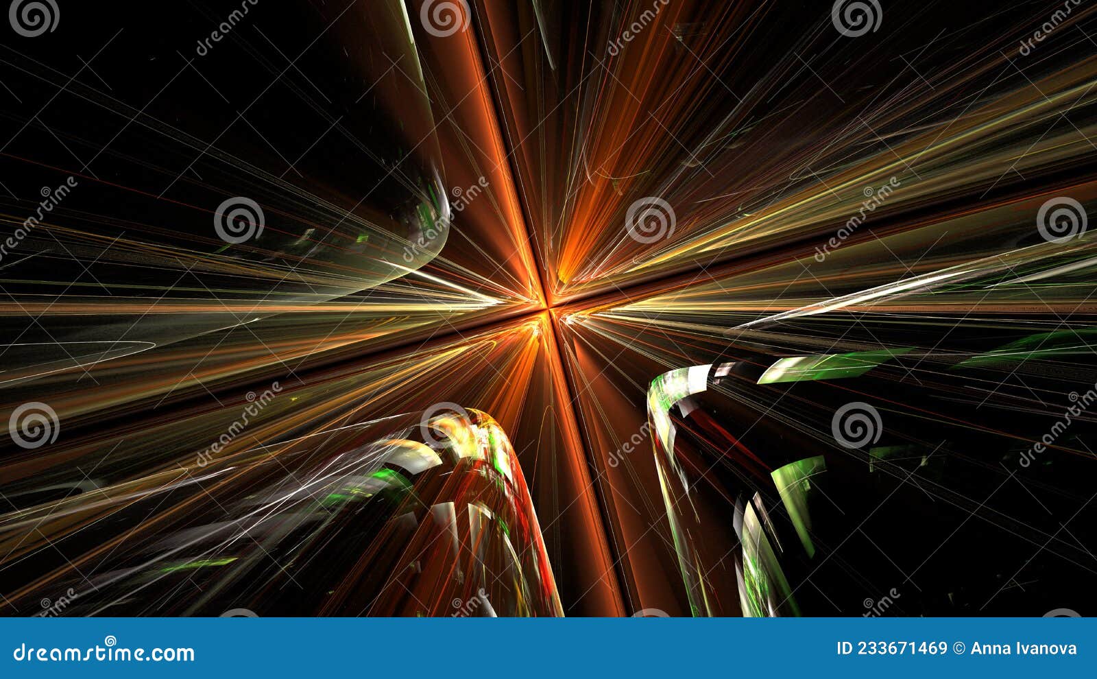 Modern Digital 3d Building of the City of the Future, Bright Glowing ...