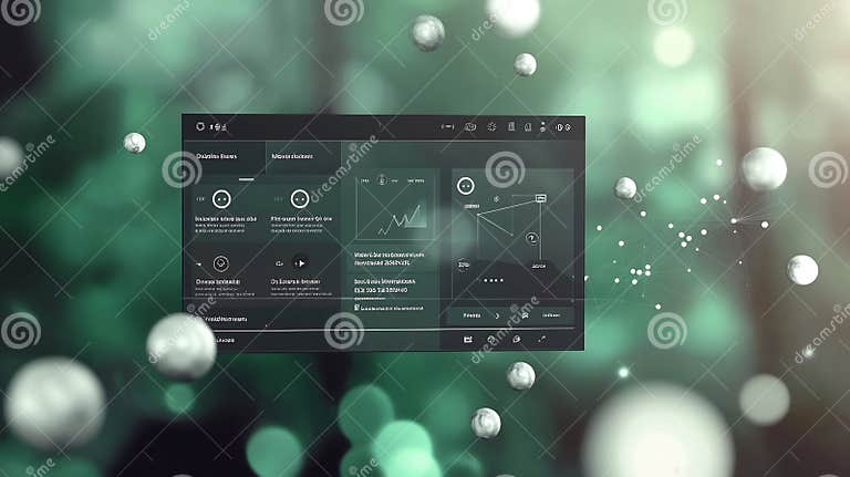 Modern Digital Dashboard with Transparent Data Visualization and Teal ...