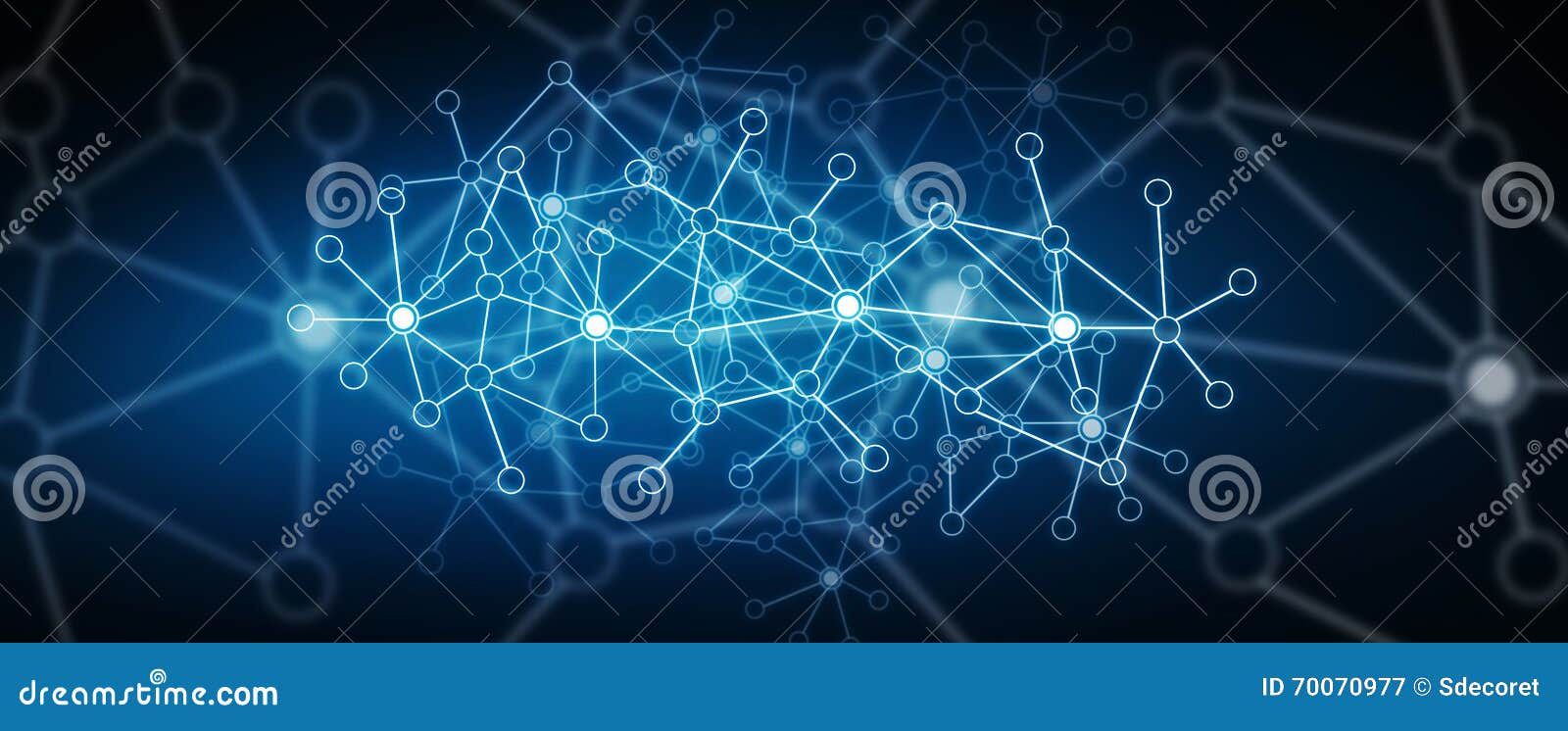 Modern Digital Data Network Stock Illustration - Illustration of mail ...