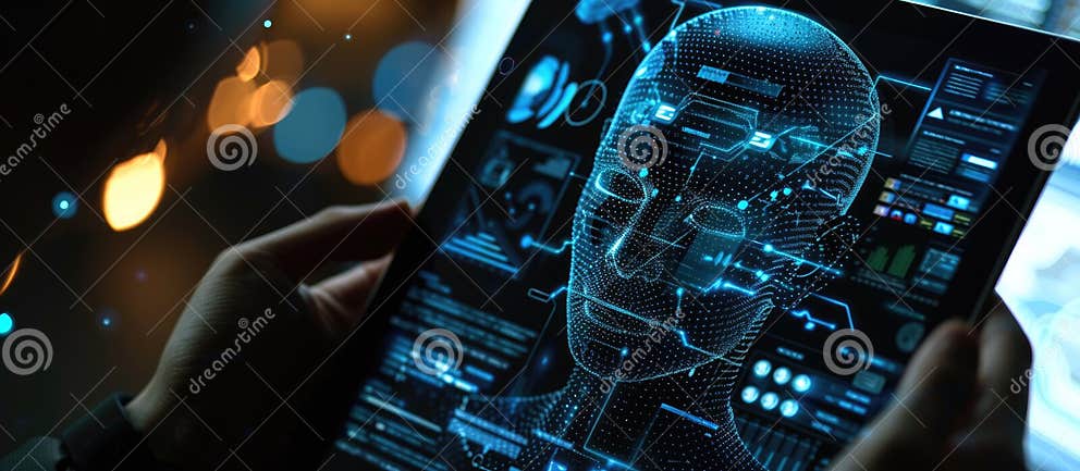 The Modern Digital Display Features Vibrant Holographic Elements and ...