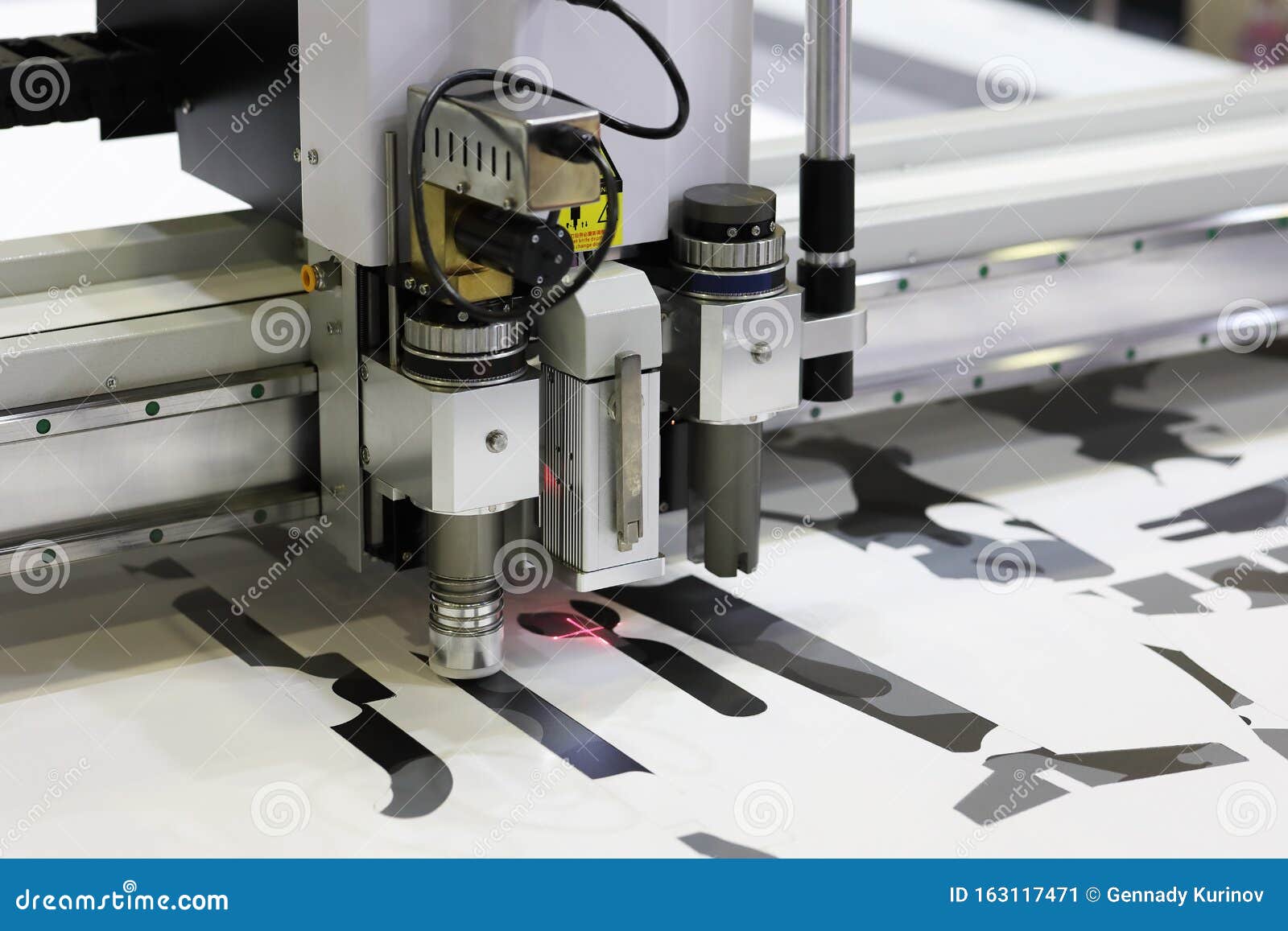 Modern Digital Flatbed Cutting System Stock Image - Image of industrial ...