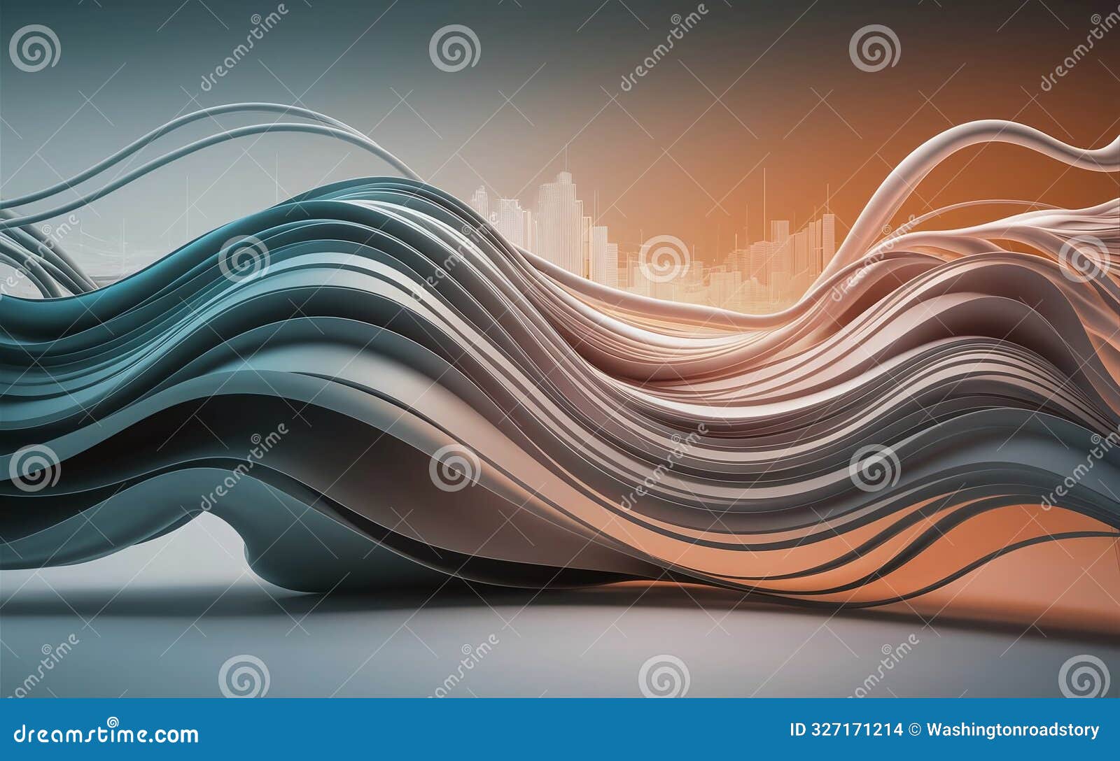 Abstract Background Futuristic Design Blue Wave Technology Digital ...