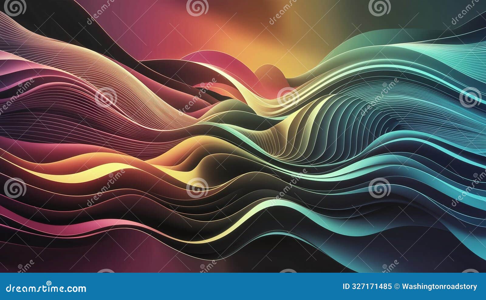 Abstract Background Futuristic Design Blue Wave Technology Digital ...