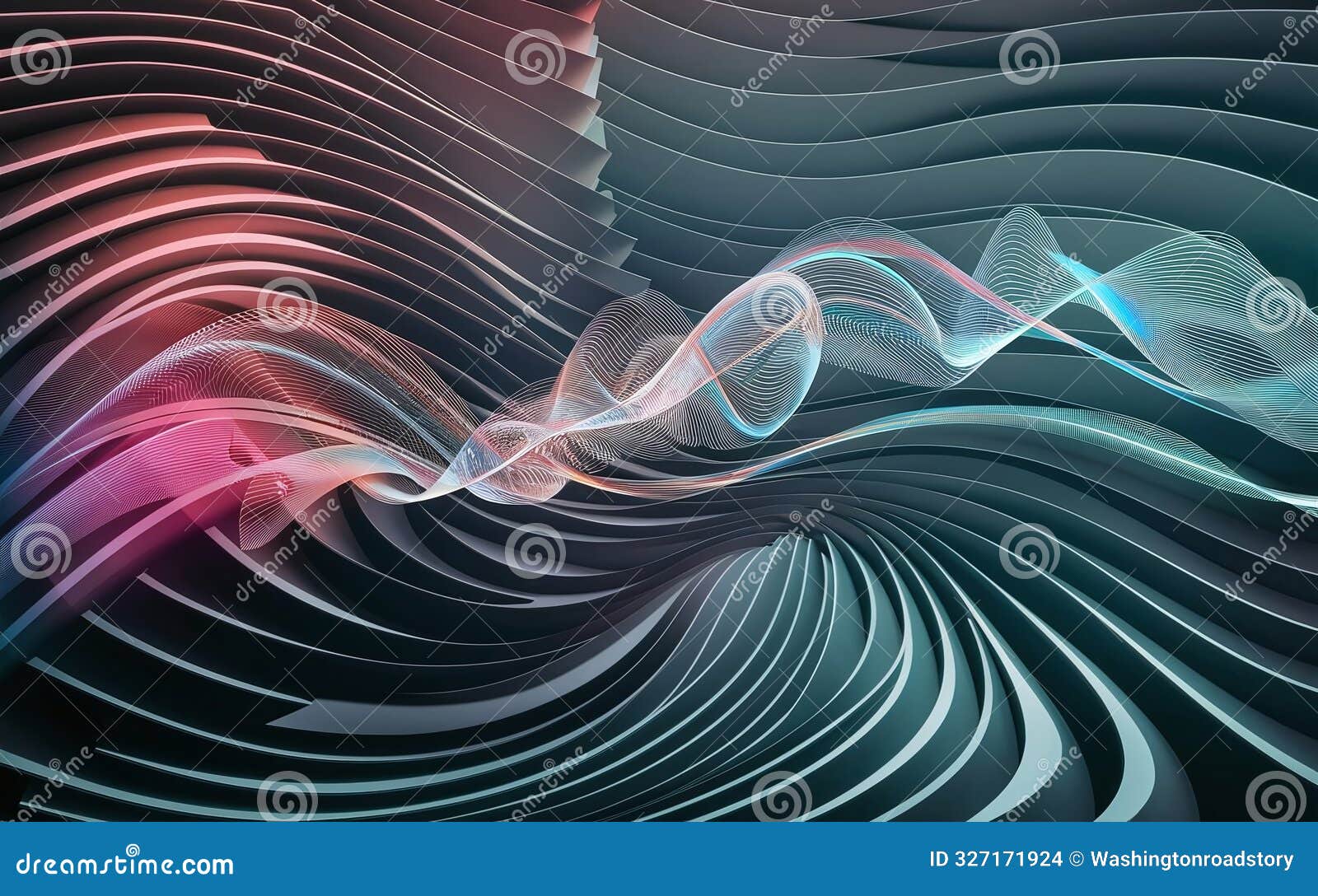Abstract Background Futuristic Design Blue Wave Technology Digital ...