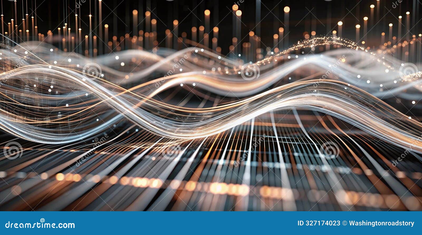 Abstract Background Futuristic Design Blue Wave Technology Digital ...