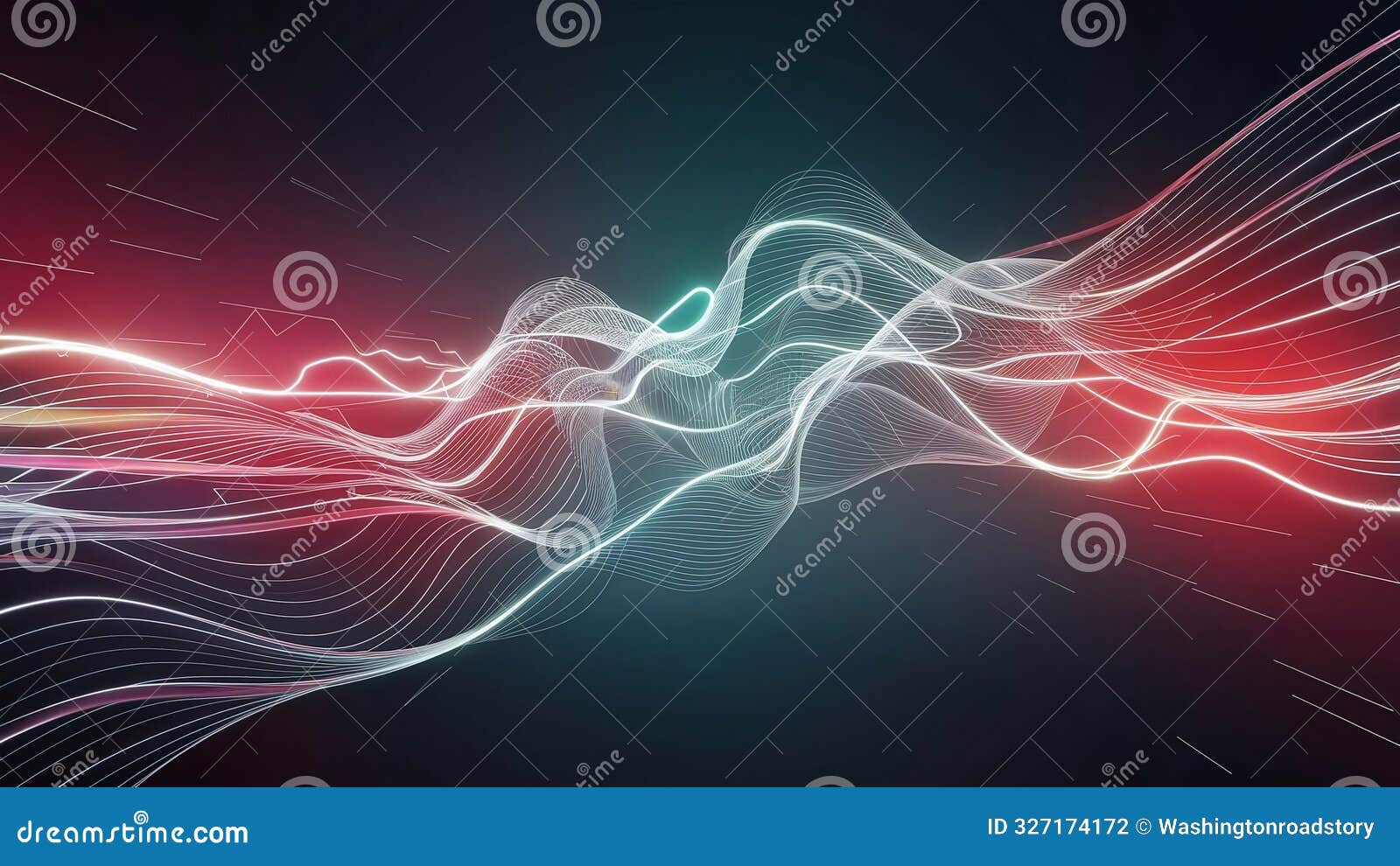Abstract Background Futuristic Design Blue Wave Technology Digital ...