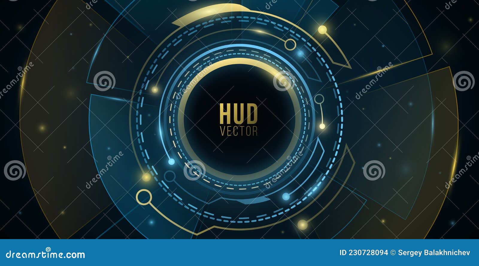 Modern Digital HUD GUI UI with Light Effects. Futuristic, Sci Fi User ...