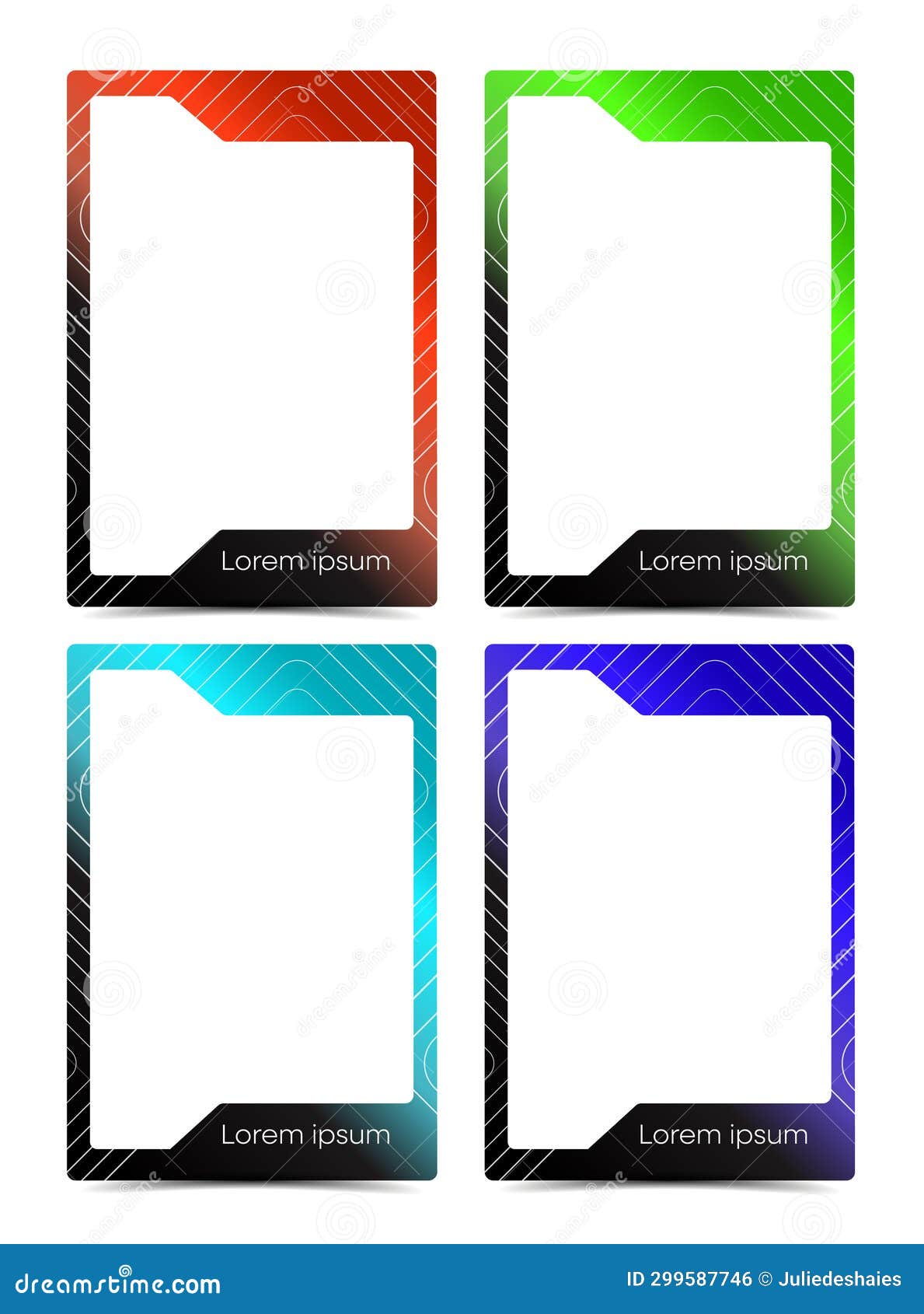 Modern Digital Identification Card Picture Frame Border Template Design ...