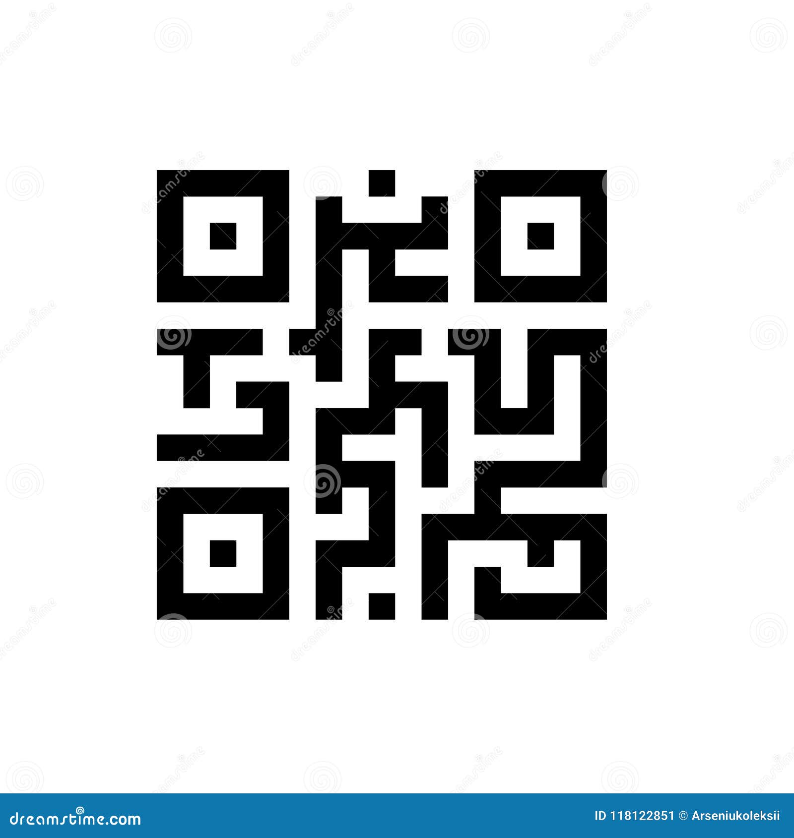 Modern Digital Information Data Qr Code Stock Vector - Illustration of ...