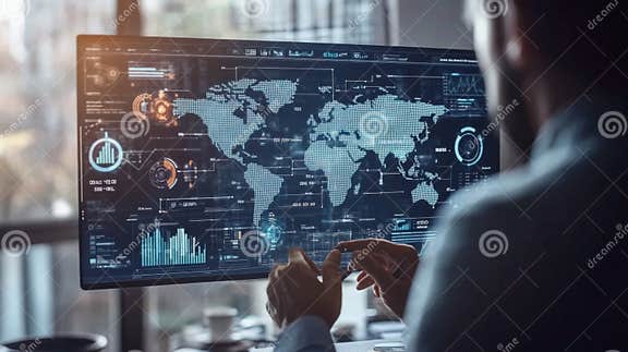 Digital Interface Displaying Economic Policy Insights and Data Stock ...