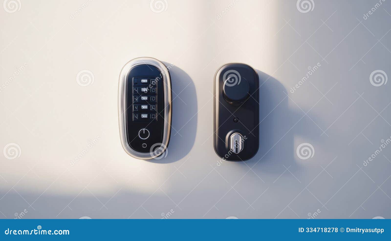 Modern Digital Keypad and Secure Smart Lock on a Minimalistic White ...
