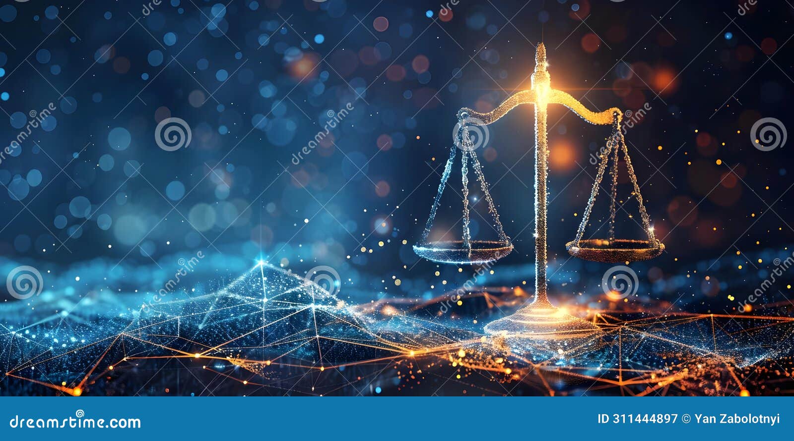 Modern Digital Law Concept with Scales Symbolizing Jurisprudence and ...
