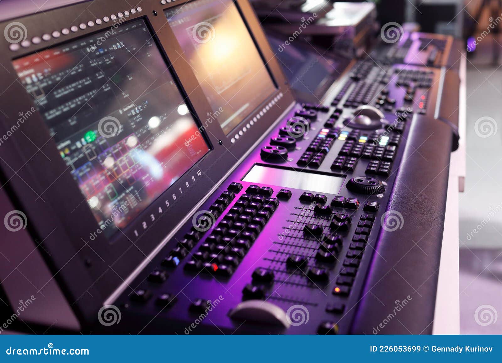 Modern Digital Lighting Control Consoles Stock Image - Image of mixer ...