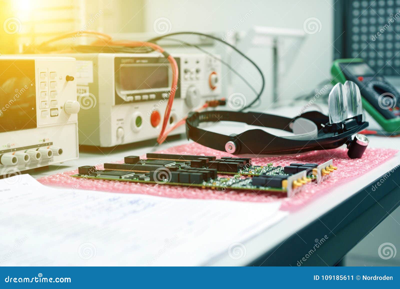 Modern Digital Measuring Instruments. Multimetric Equipment Stock Image ...