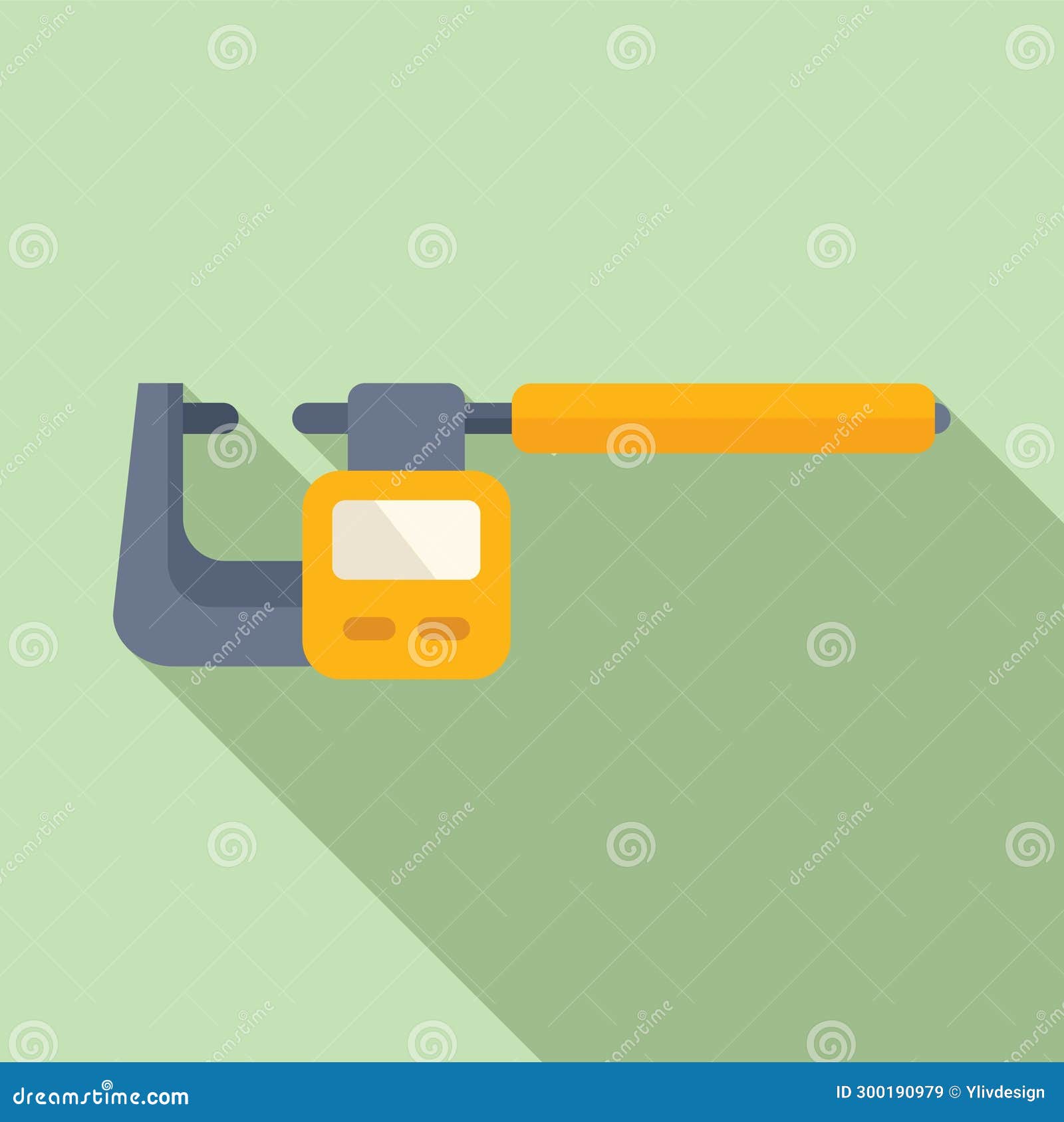 Modern Digital Micrometer Icon Flat Vector. Meter Object Inch Stock Vector - Illustration of ...
