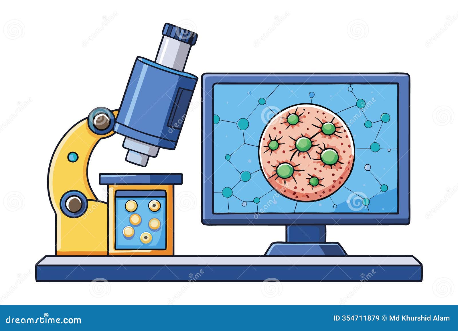 Modern Digital Microscope with AI Powered Visualization on a Screen ...