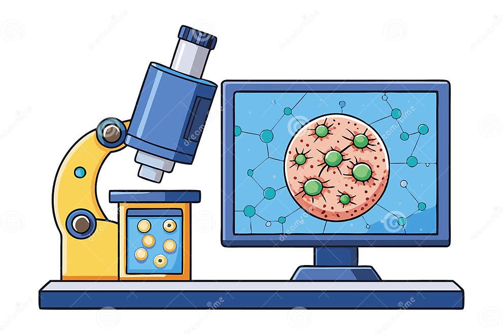 Modern Digital Microscope with AI Powered Visualization on a Screen ...