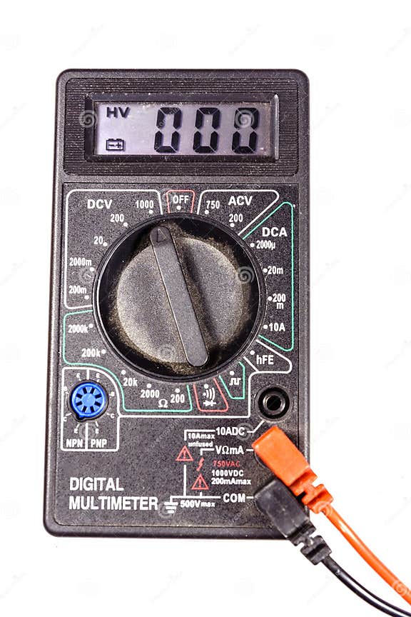 Modern Digital Multimeter Isolated on White Background Stock Photo ...
