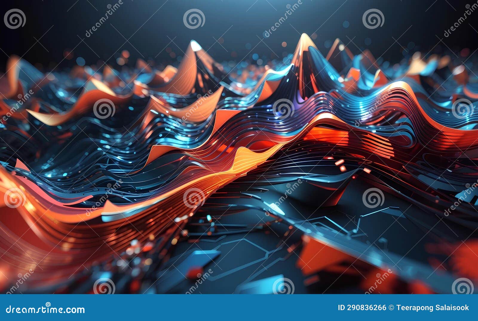 Modern Digital Network Technological Processes Background Stock ...