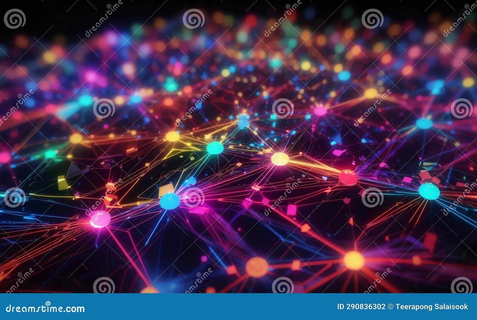 Modern Digital Network Technological Processes Background Stock ...