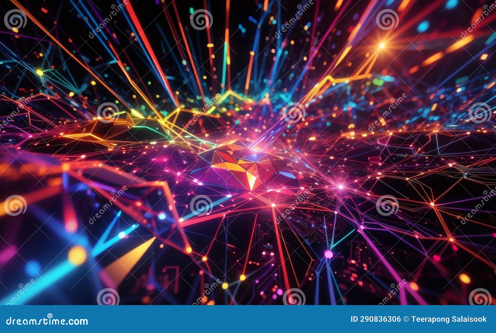 Modern Digital Network Technological Processes Background Stock ...