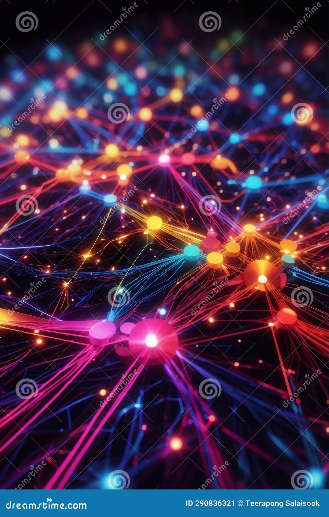 Modern Digital Network Technological Processes Background Stock Illustration - Illustration of ...