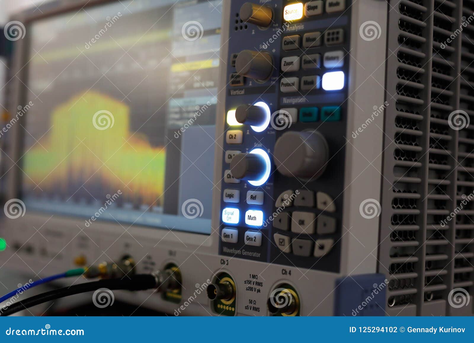Modern Digital Oscilloscope Stock Photo - Image of measurement, probe ...