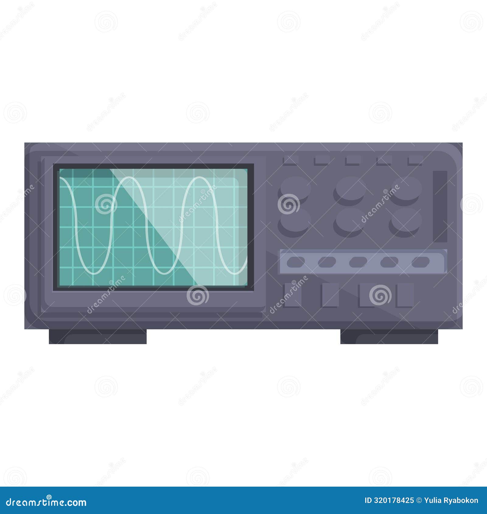 Modern Digital Oscilloscope Vector Illustration Stock Vector ...