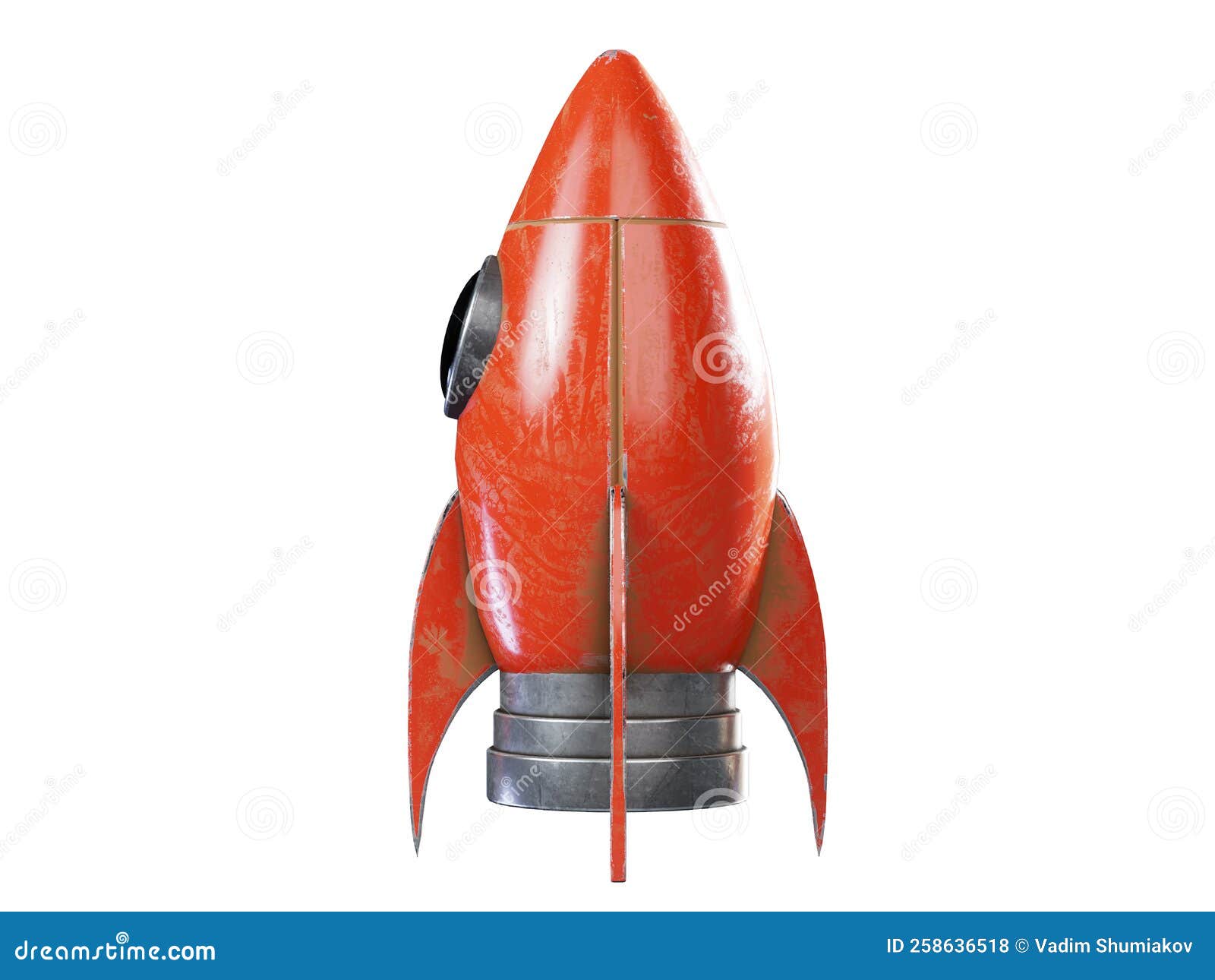 Modern Digital Rocket Launching 3D Rendering Stock Illustration ...