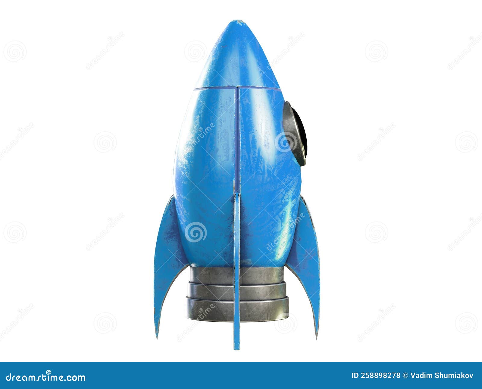Modern Digital Rocket Launching 3D Rendering Stock Illustration ...