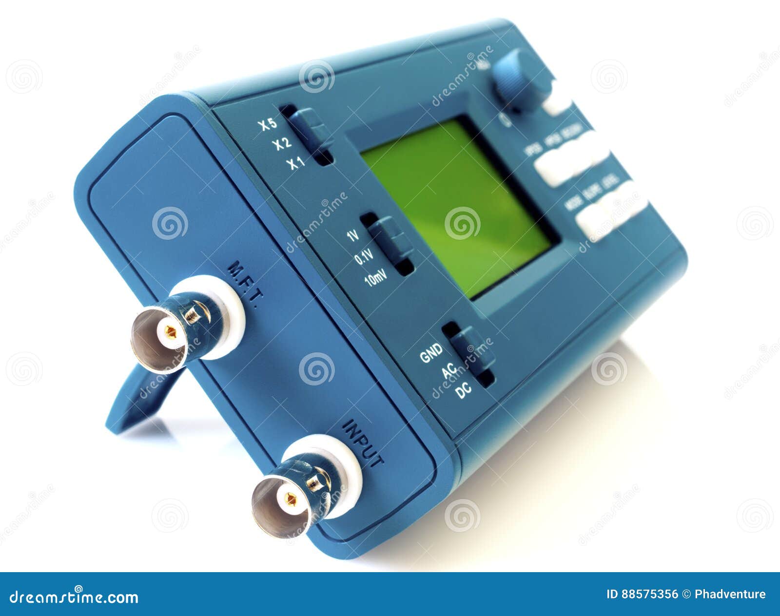 Modern Digital Signal Oscilloscope Isolated on White Background Stock ...