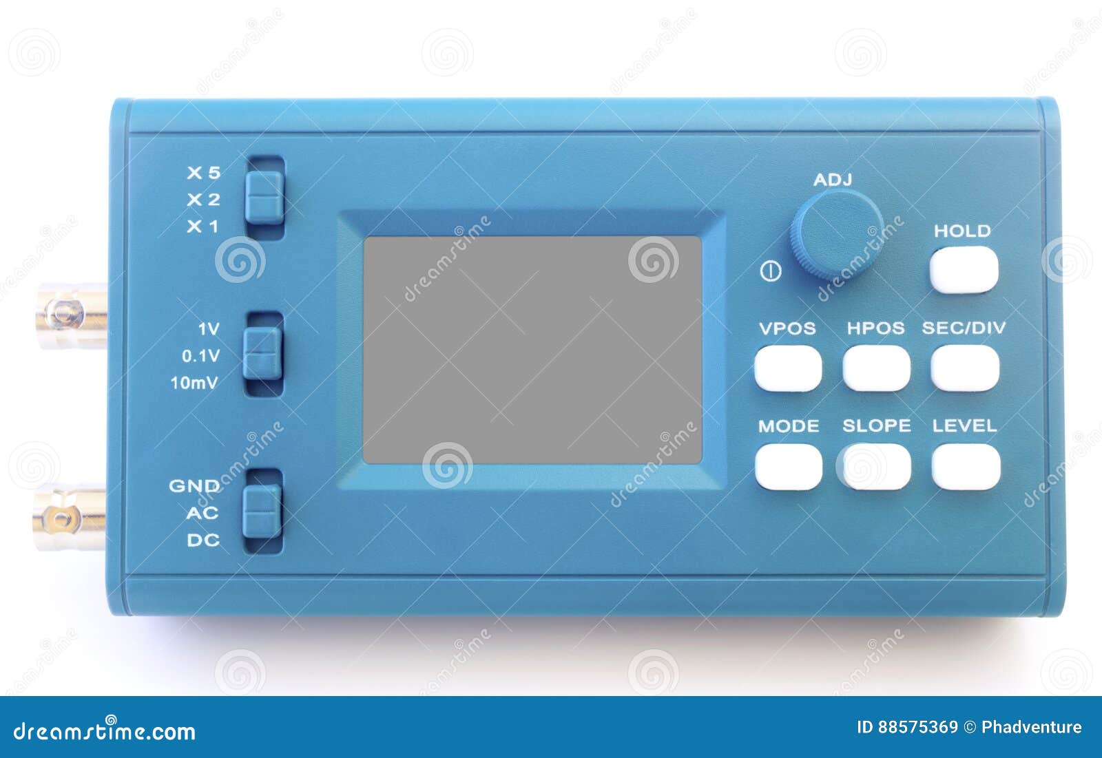 Modern Digital Signal Oscilloscope Isolated on White Background Stock ...